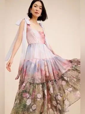 Dresses | Geisha Design Isabella Tiered Squareneck Aline Mididress ...